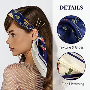 Satin Silk Head Scarf Neckerchief, Women Hair Neck BandanaThin Soft Scarfs for Spring Summer, Mom Grandma Best Friend Sister Wife Girlfriend Gift
