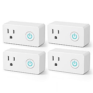 BN-LINK WiFi Heavy Duty Smart Plug Outlet, No Hub Required with Timer Function, White, Compatible with Alexa and Google Assistant, 2.4 Ghz Network Only (4 Pack)