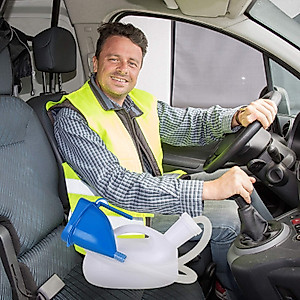 Takuyada Unisex Potty with Lid and Funnel, Portable Pee Bottle for Men and Women, 2000ml Large Capacity Male Female Reusable Urinals, Emergency Urine Collection for Hospital Home Camping Car Travel