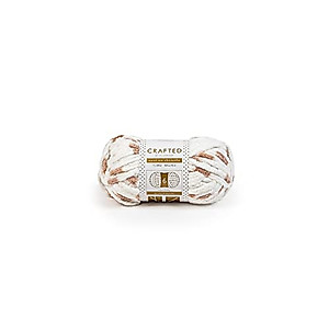 Crafted By Catherine Spot On Chenille Yarn - 2 Pack (56 Yards Each Skein), Tan, Gauge 6 Super Bulky