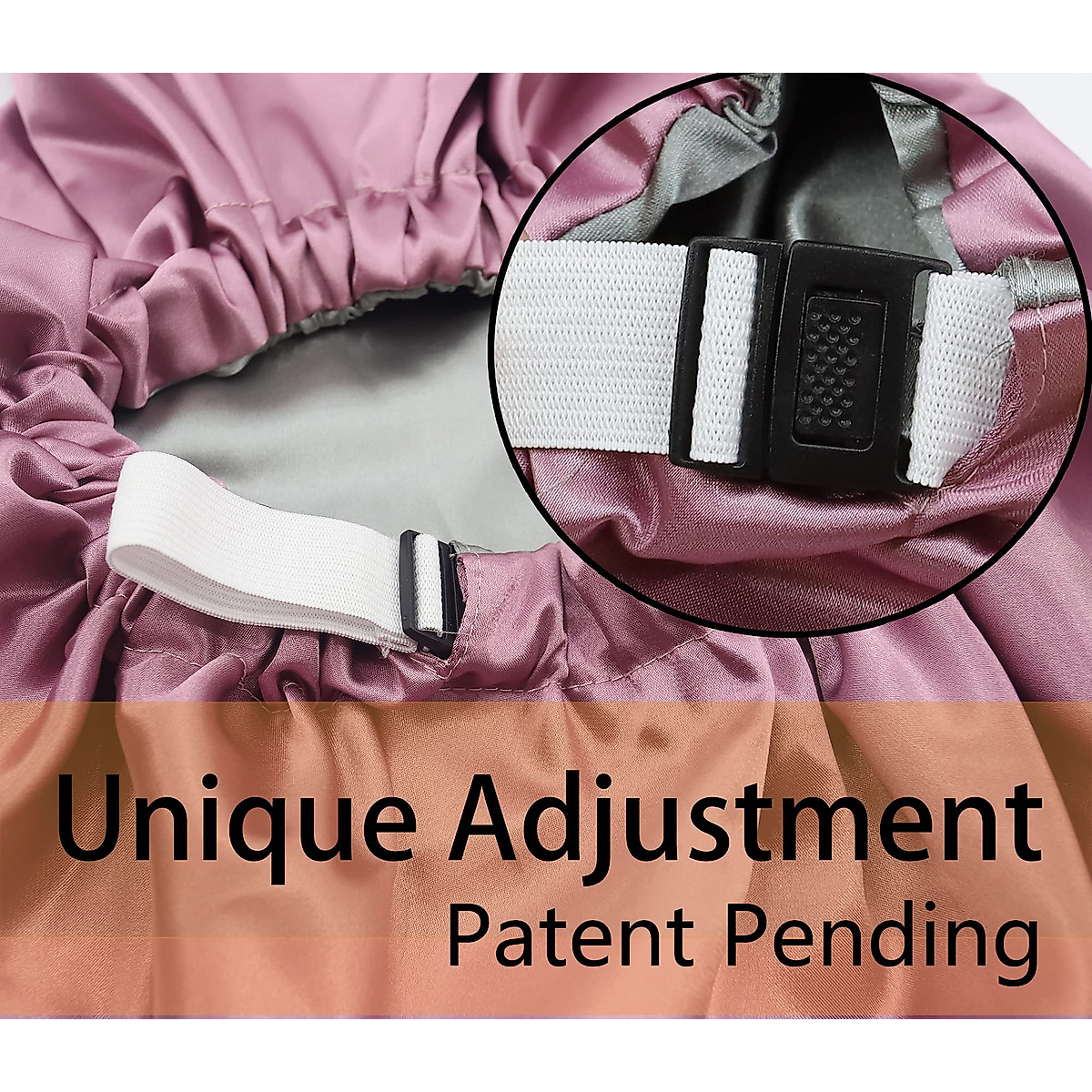 SAYMRE Satin Bonnet Silky Sleep Cap,Adjustable Hair Bonnet for Braids Curly Hair (Long Size, Long Champagne)