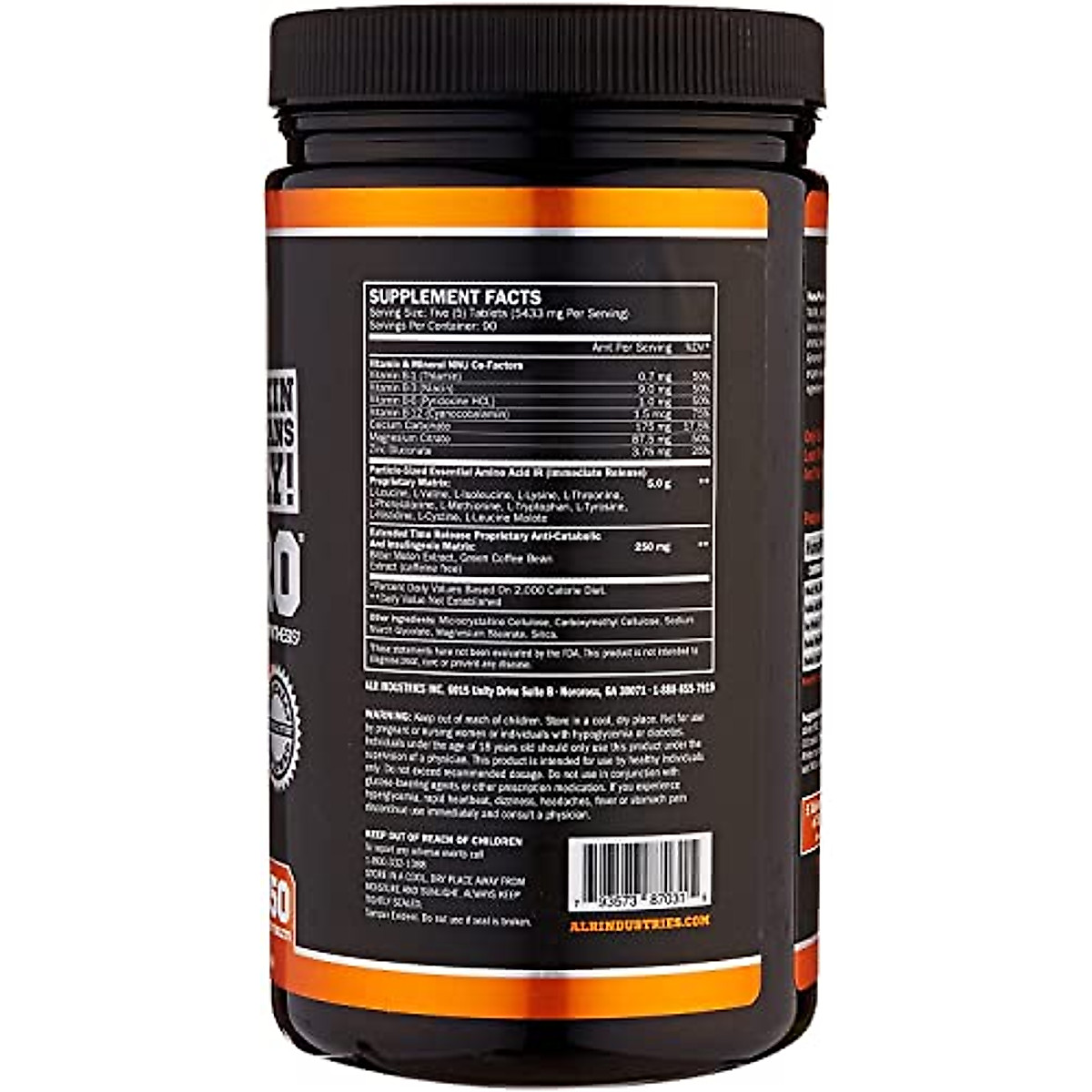 ALR Industries Humapro | Whole Food Protein Equivalent, Protein Matrix Formulated for Humans, Essential Amino Acids, Easy Digestion, Lean Muscle Gain | 450 Tablets/ 90 Serving