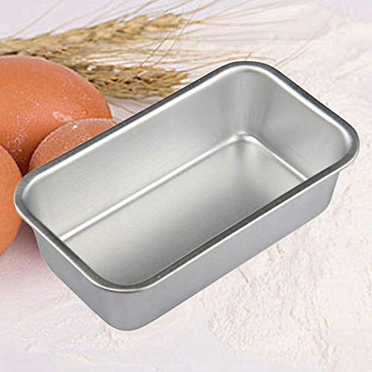 PRIZOM 4Pcs Aluminum Loaf Tin Rectangular Non-Stick Bread Mould Bread Loaf Pans Kitchen Dining Bar Supplies