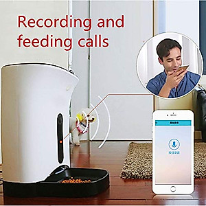 ZZK Intelligent Feeder Automatic Feeding Cats and Dogs pet Food Distributor rationing Feeder Surveillance Camera,C