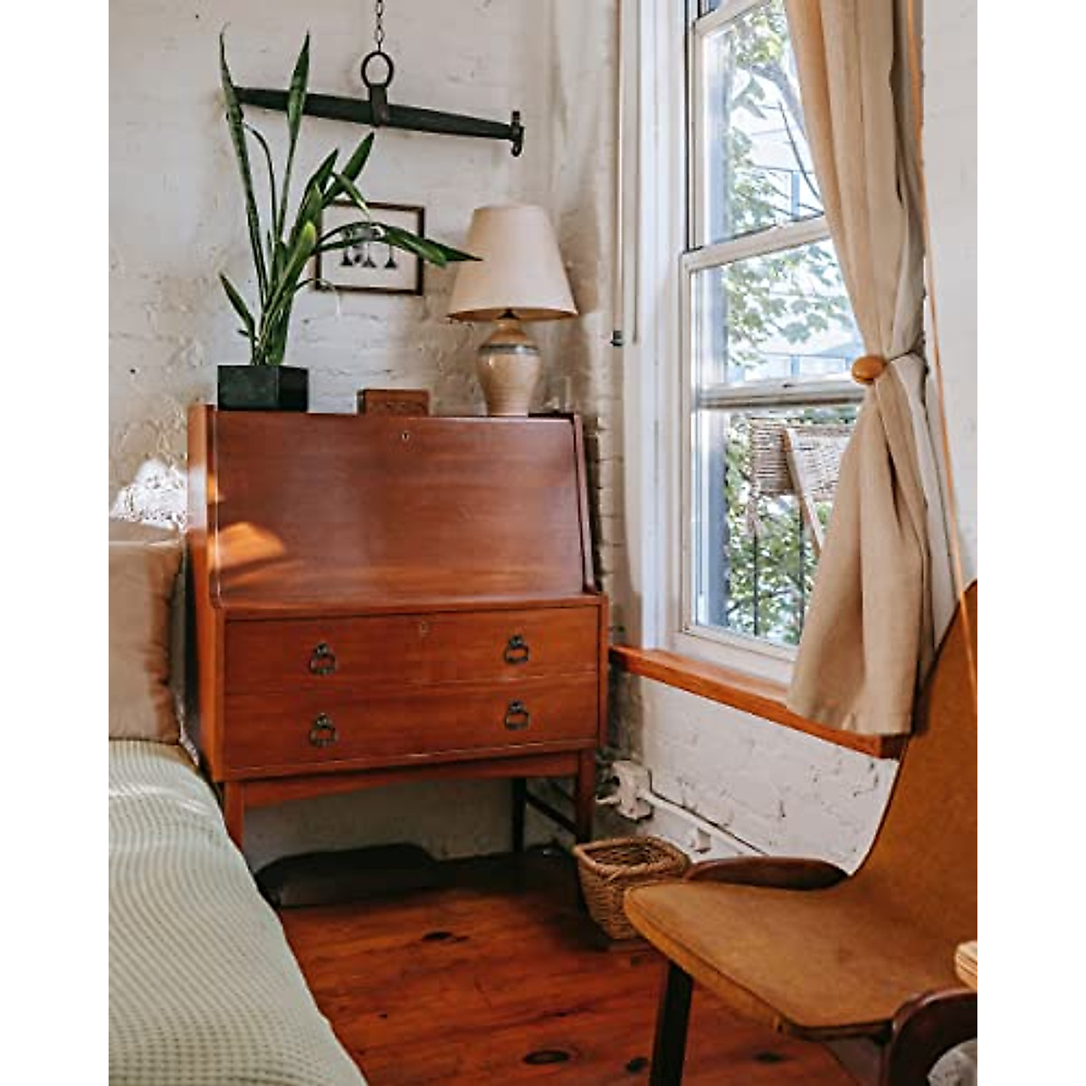 HAOTH 5Pack Antique Brass Drawer Pulls, 2.3" Diameter, Pull Ring Handles for Bar Cabinet Bathroom Cabinet Dresser