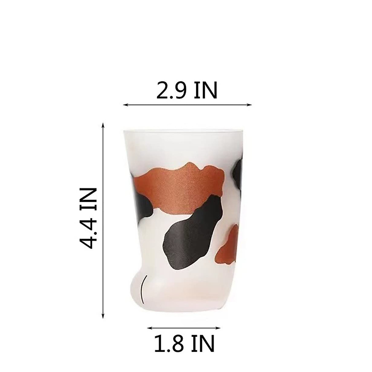 Hyzone Cat Claw Glass, Beer or Drink Cup, Milk, Juice, Frosting Process (Stripe)