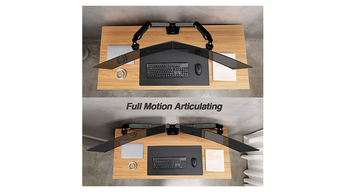 AVLT Dual Monitor Arm Mount for 17-35" Screens | Full Motion & Adjustable