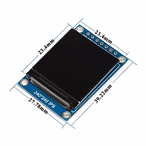 MakerFocus TFT LCD Screen Display 1.3inch TFT LCD Module, 240x240 IPS 65K Full Color 3.3V with SPI Interface ST7789 IC Driver, 51 STM32 Ar duino Routines for DIY