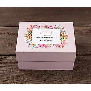 Blank Cards with Envelopes - 48 Floral Blank Note Cards with Envelopes – 4 Assorted Cards for All Occasions! Blank Notecards and Envelopes Stationary Set for Personalized Greeting Cards-4x5.5"