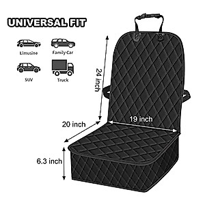 2 Packs Car Front Seat Cover for Dogs, Waterproof Pet Car Seat Protector, Nonslip Scratch-Proof Dog Seat Cover for Cars, Trucks & SUVs