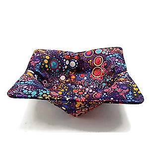 Purple Microwave Bowl Holder - Colorful Cotton Bowl Cozy