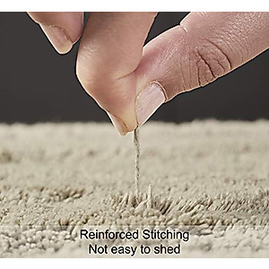 Cotton Bathroom Rugs Set, 2 pc (20"x30" and 17"x24") - Soft Plush 2800 GSM, Super Thick and Absorbent - Matches Our 804 GSM and 703 GSM Bathroom Towels Set (White)