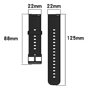 LOKEKE Compatible with Huawei Watch 4 Pro Replacement Band - 22mm Replacement Silicone Wrist Watch Band Strap Compatible with Huawei Watch 4/4 Pro/Watch Ultimate/Watch GT3 SE(Silicone Black)