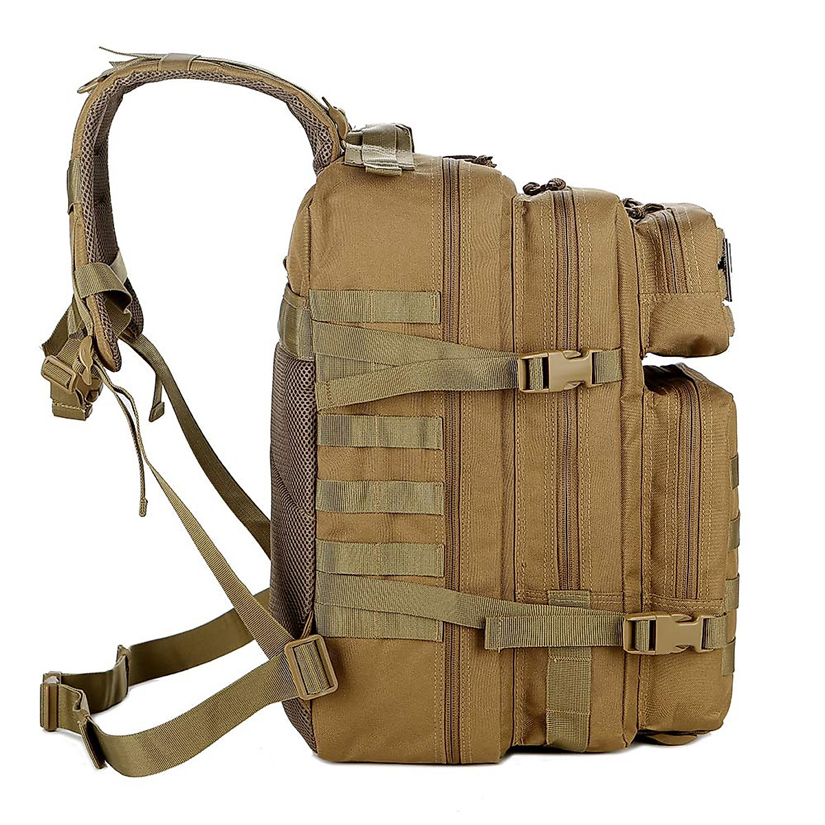 QT&QY 45L Military Tactical Backpacks Molle Army Assault Pack 3 Day Bug Out Bag Hiking Treeking Rucksack