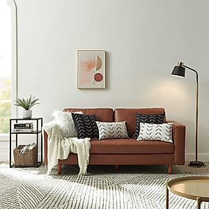 Nestinco Set of 2 Black Pillow Covers 18 x 18 inches Boho Aztec Polyester Blend Square Decorative Throw Pillow Covers for Sofa Couch Bed Decor