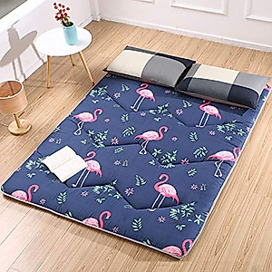 WJH Soft Japanese Futon Mattress, Tatami Floor Mat, Queen Sleep Foldable Portable Double Mattresses Dorm Breathable Thick -A 100x200cm(39x79inch)