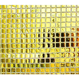 Square Sequin 6.85mm Fabric 42" Wide Sold by The Yard (Gold)