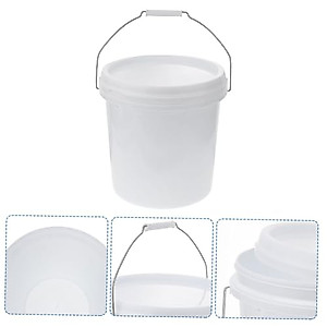 SOESFOUFU Plastic Bucket White Pails with Lid Water Pail Container Industrial Storage Bucket Scientific Bucket Heavy Duty Bucket Paint Buckets Empty Paint Cans Puke Bucket Paint Pail