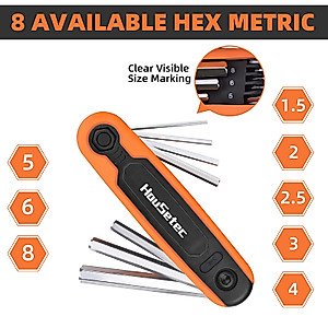 Allen Wrench Set, 2 Pack Aluminum Hex Key Set Metric & Standard SAE - Allen Key Set Made of Aluminum Alloy for Hex Head Socket Screw, Tool for Men Women Husband Stocking Stuffers for Men (Plastic)