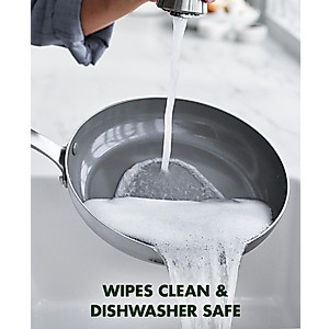 GreenPan Chatham Tri-Ply Stainless Steel Cookware Healthy Ceramic Nonstick 8" 10" and 12" 3 Piece Frying Pan Skillet Set, PFAS-Free, Multi Clad, Induction, Dishwasher Safe, Oven and Broiler Safe