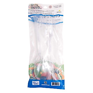 Jacent 6 Piece Blue Plastic Serving Utensils, Colors Vary - 1 Pack