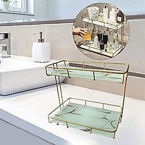 ＫＬＫＣＭＳ 2-Tier Standing Rack Cosmetic Organizer Holder Makeup Holder for Bathroom -