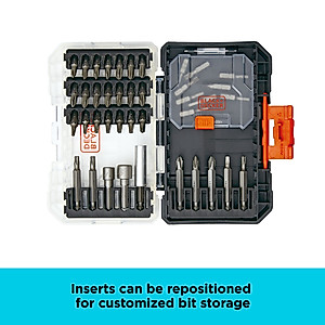 BLACK+DECKER BLACK + DECKER Screwdriver Bit Set, 40-Piece (BDAST40SETFF)