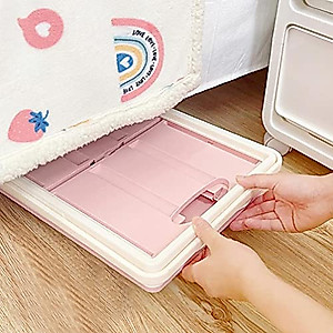 Zerodeko Collapsible Storage Bins Lidded Storage Bins Plastic Tote Storage Box Container Stackable Folding Utility Crates Clothes Storage Organizer Storage Box Folding Book Case Moving Boxes