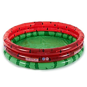 Intex 66-Inch Round Inflatable Outdoor Kids Swimming and Wading Watermelon Pool for Ages 2 and Up