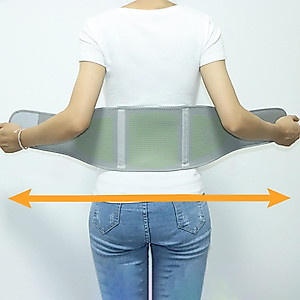 Self-Heating Wormwood Waist Belt, Natural Herbs Mugwort Lumbar Belt Moxibustion Heating for Back & Spine Pain Relief, Breathable Back Support Belt with Heating Pad for Men & Women Lumbar Support