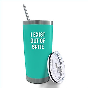liabiliies Travel Coffee Tumbler 20 oz i exist out of spite Tumbler with Lid and Straw Insulated Tumblers Stainless Steel Tumbler Funny Gifts for Men