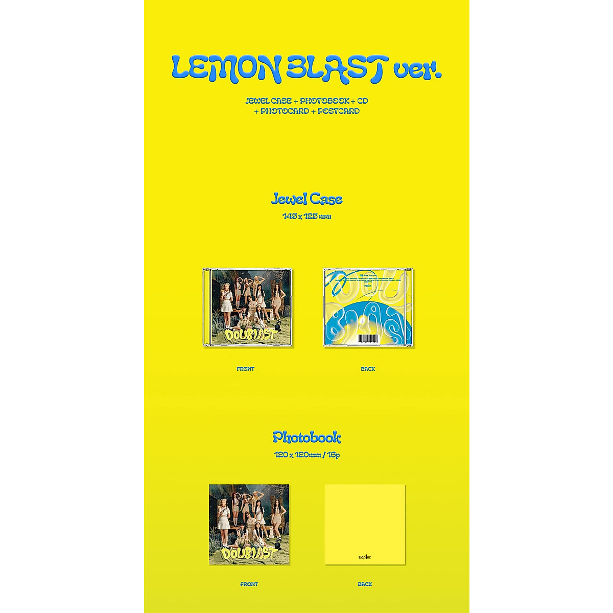 DREAMUS KEP1ER - DOUBLAST (2nd Mini) Jewel case ver. CD (Random ver), (CMAC11749), 173x240 mm