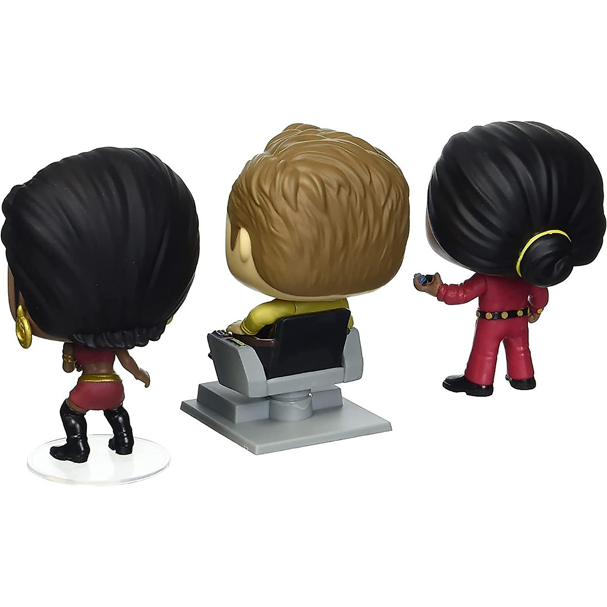 Funko TV: POP! Star Trek Collectors Set 1- Captain Kirk in Chair, Khan, Uhura, Multicolor, 3.75 inches