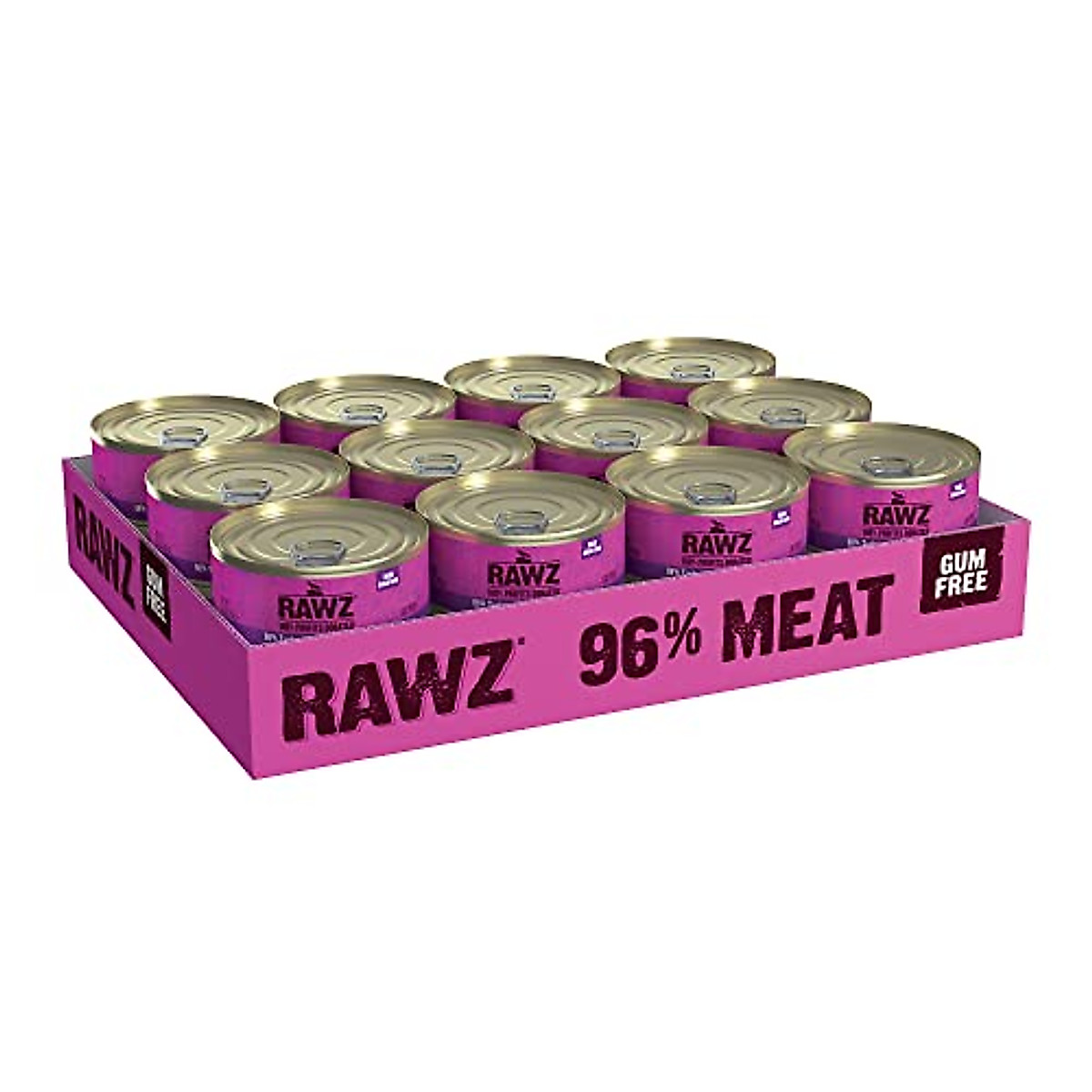 Rawz Natural Premium Pate Canned Cat Wet Food - Made with Real Meat Ingredients No BPA or Gums - 5.5oz Cans 24 Count (Turkey & Turkey Liver)