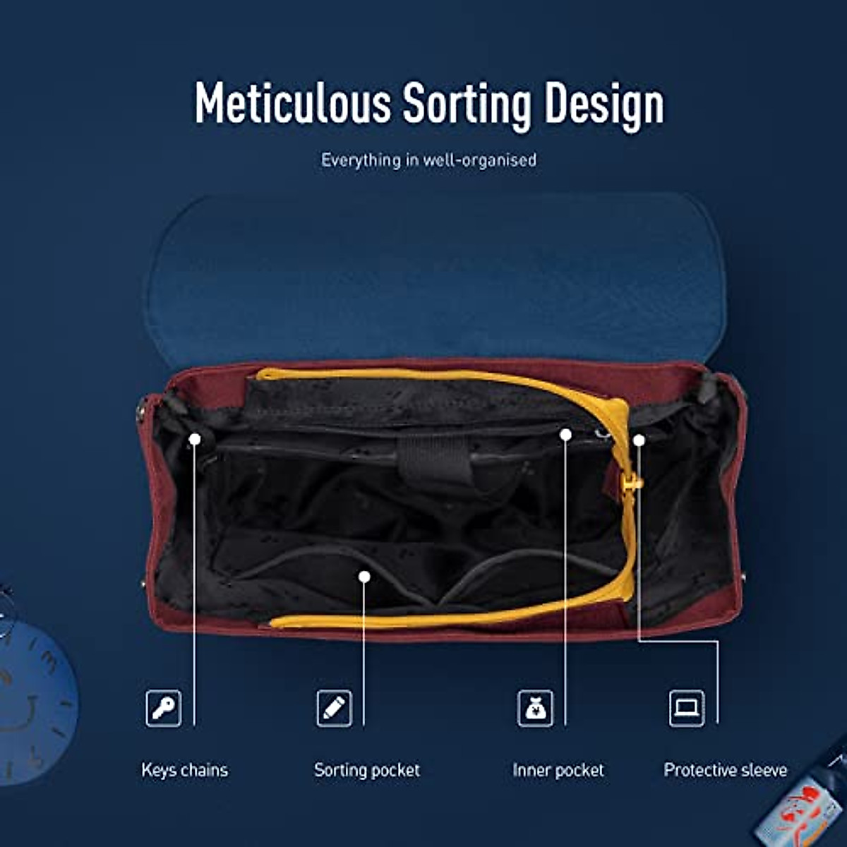 MAH Siro Backpack for Everyday Use, Women men, Brown