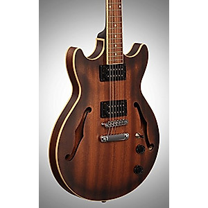 Ibanez Artcore 6 String Semi-Hollow-Body Electric Guitar, Right, Tobacco Flat (AM53TF)