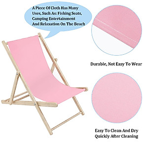 GORGECRAFT 1pcs Beach Sling Chair Replacement 435 * 1165mm Chair Oxford Cloth Pink Chair Fabric Reclining Sling Replacement for Sunbathing Garden Courtyard Beach Relaxation