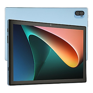 DAUERHAFT 10.1 Inch Tablet, Octa Core Processor 8MP Front Camera 8GB RAM 256GB ROM Blue Tablet PC Dual Speakers for Work for Entertainment (US Plug)