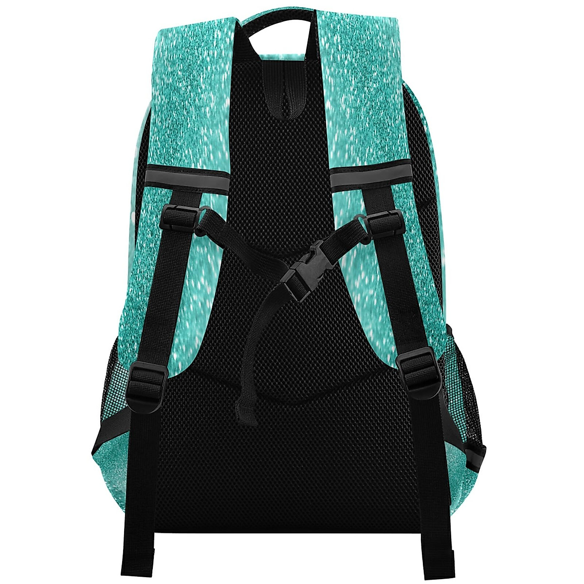 Eionryn Teal Turquoise Sparkle Backpack Aqua Green Laptop Backpacks Book Bags Water Resistant Daypack Durable College Shoulder Bag Sports Travel Day Pack