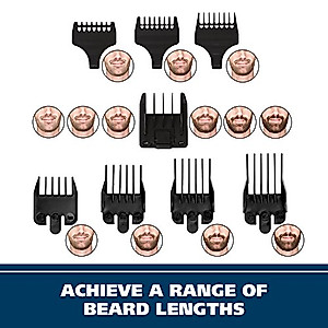 Wahl Groomsman Rechargeable Beard Trimming kit for Mustaches, Nose Hair, and Light Detailing and Grooming with Bonus Wet/Dry Electric Nose Trimmer – Model 5622