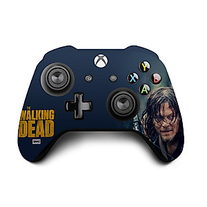 Head Case Designs Officially Licensed AMC The Walking Dead Daryl Lurk Daryl Dixon Graphics Matte Vinyl Sticker Gaming Skin Case Cover Compatible With Xbox One S Console and Controller Bundle