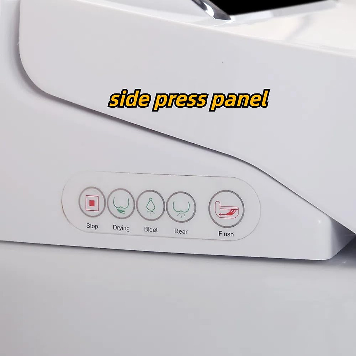 ChicFurnit Portable Smart Toilet with Bidet Built, Smart Toilets with Dryer and Warm Water, Heated Bidet Seat Toilet