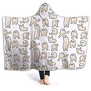 Hooded Blanket Fun Soft Eggdog Comfortable Throw Blankets for Four Seasons Anti-Pilling Flannel Wearable Blanket Suitable for Sofa Blankets for Adults and Children, Bed Blankets 50" X40