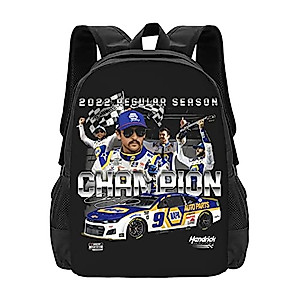 Chase Elliott 9 Travel Laptop Backpack Bookbag Casual Daypack College School Computer Bag for Women & Men