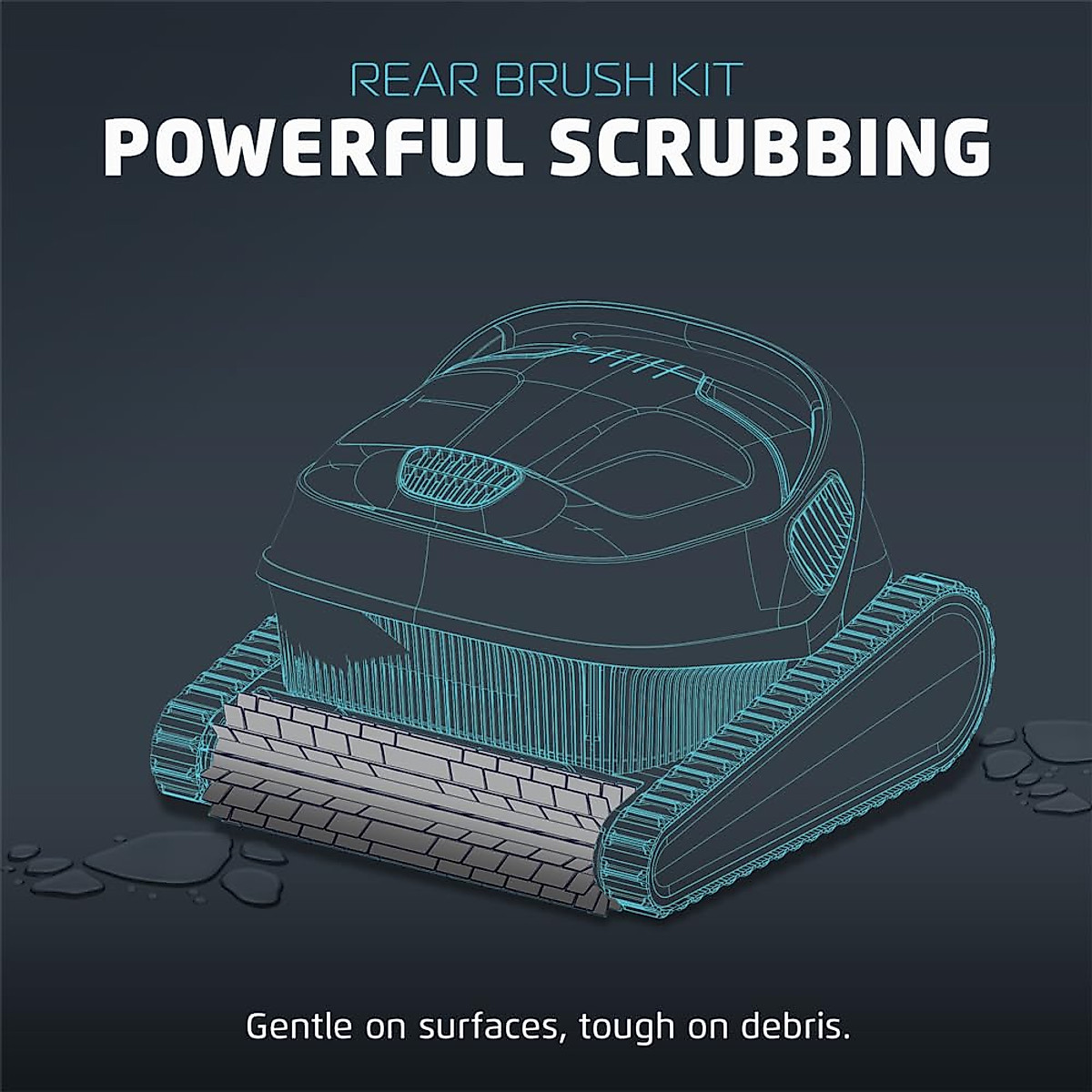 Dolphin Genuine Replacement Part — Rear Grey Brush Kit — 99955380-ASSY