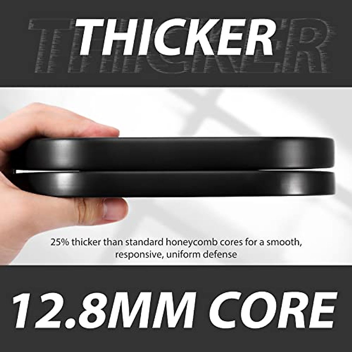 Pickleball Paddles, Pickleball Set, USAPA Approved Multilayer Fiberglass and Carbon Face, 25% Thicker Polypropylene Core Pickleball Rackets Set, Lightweight Pickleball Paddles Set of 2 &4 Balls & Bag