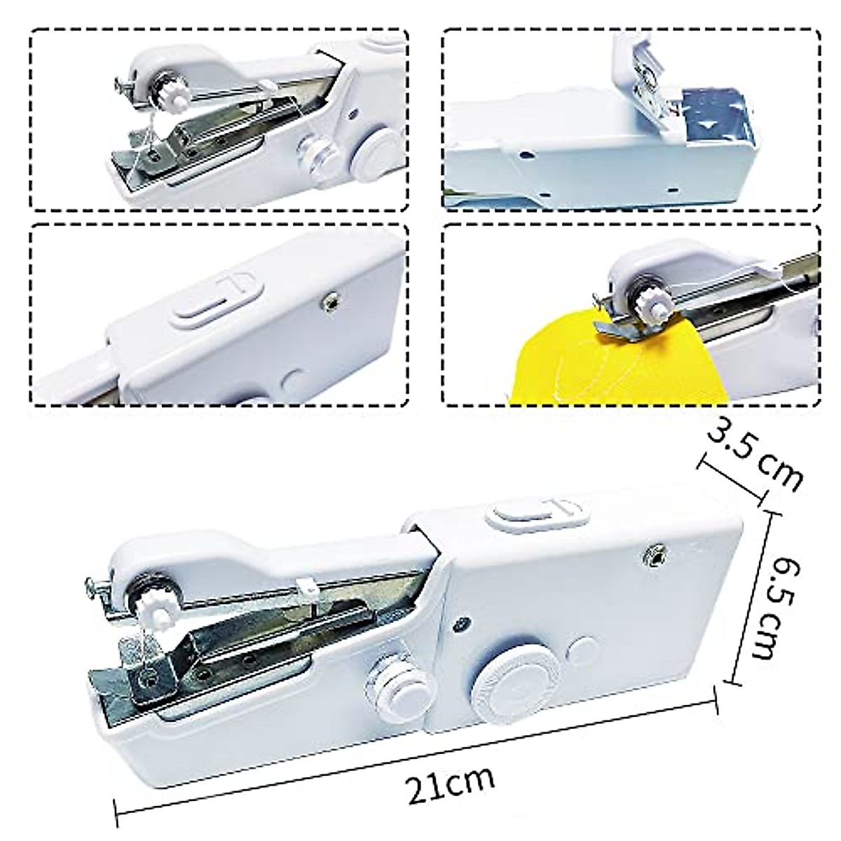 Handheld Sewing Machine Mini Sewing Machines,Portable Sewing Machine Quick Handheld Stitch Tool for Fabric,Kids Cloth,Clothing (battery not included）