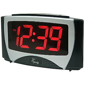 Equity by La Crosse 30029 Alarm Clock with 1.2-Inch LED Display, Black