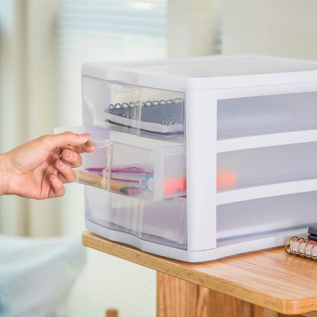 Sterilite 17918004 3 Drawer CLR Organizer, 6"x4"x3", White