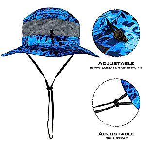 KastKing Sol Armis UPF 50 Boonie Hat - Sun Protection Hat, Fishing Hat - Breathable Fabric - Comfortable - Prym1 Camo,Shoreline